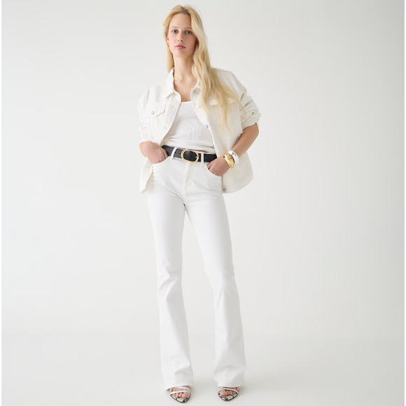 J. Crew | Jeans | Jcrew Skinny Flare Jean White High Rise Classic ...